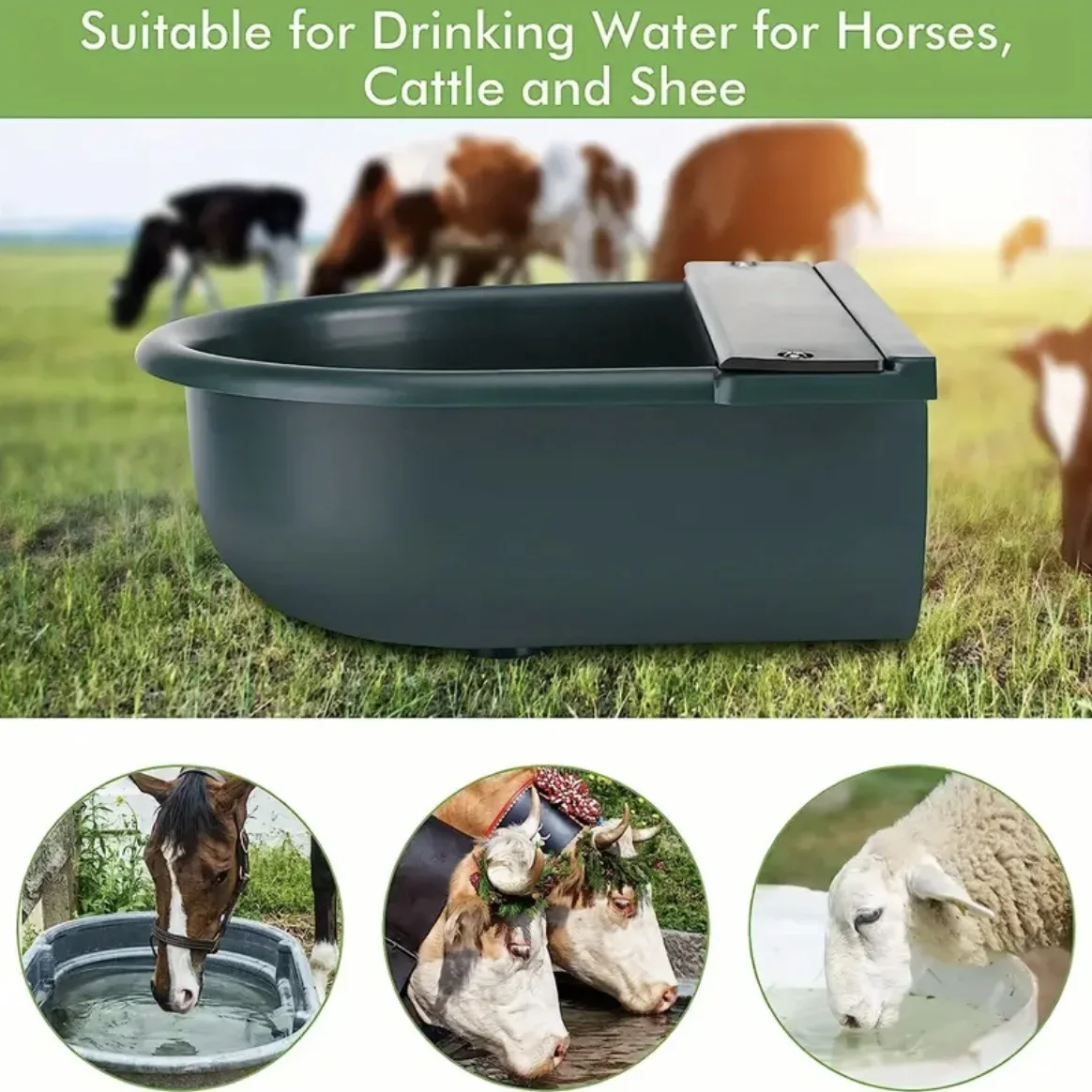 Livestock Cattle Goat Water Drinker Bowl Automatic Water Float Valve ...