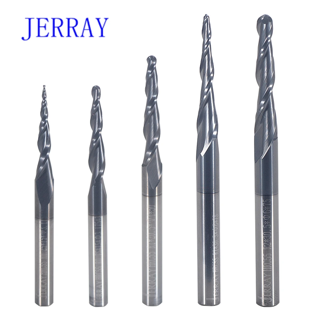 10pcs-3-175-4-6mm-Tungsten-Solid-Carbide-Ball-Nose-Tapered-Milling ...