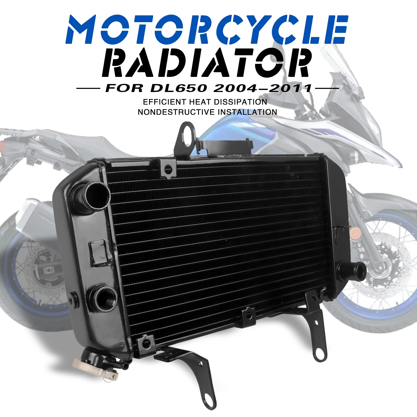 Motorcycle-Aluminium-Engine-Radiator-Cooler-Cooling-System-Water-Tank ...