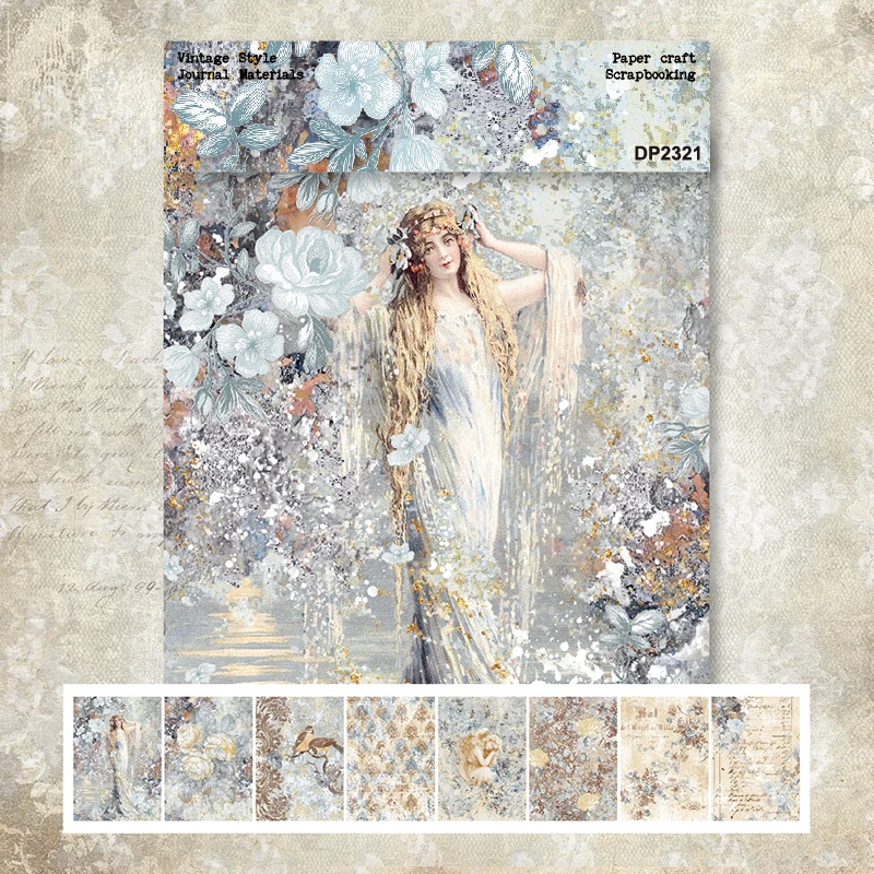 Panalisacraft 8sheets A5 size Vintage Style Fairy Scrapbooking ...