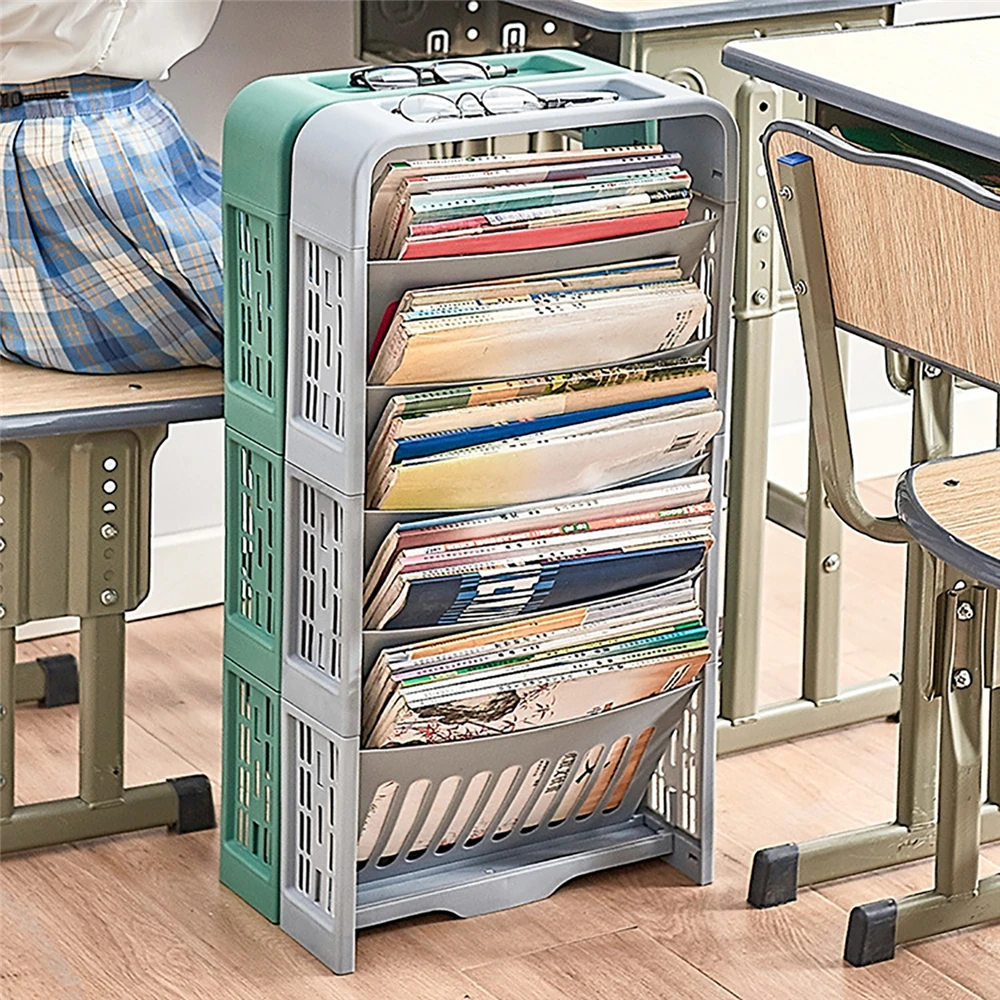5-Layers-Classroom-Book-Storage-Box-Desk-Side-Bookshelf-Children-Book ...