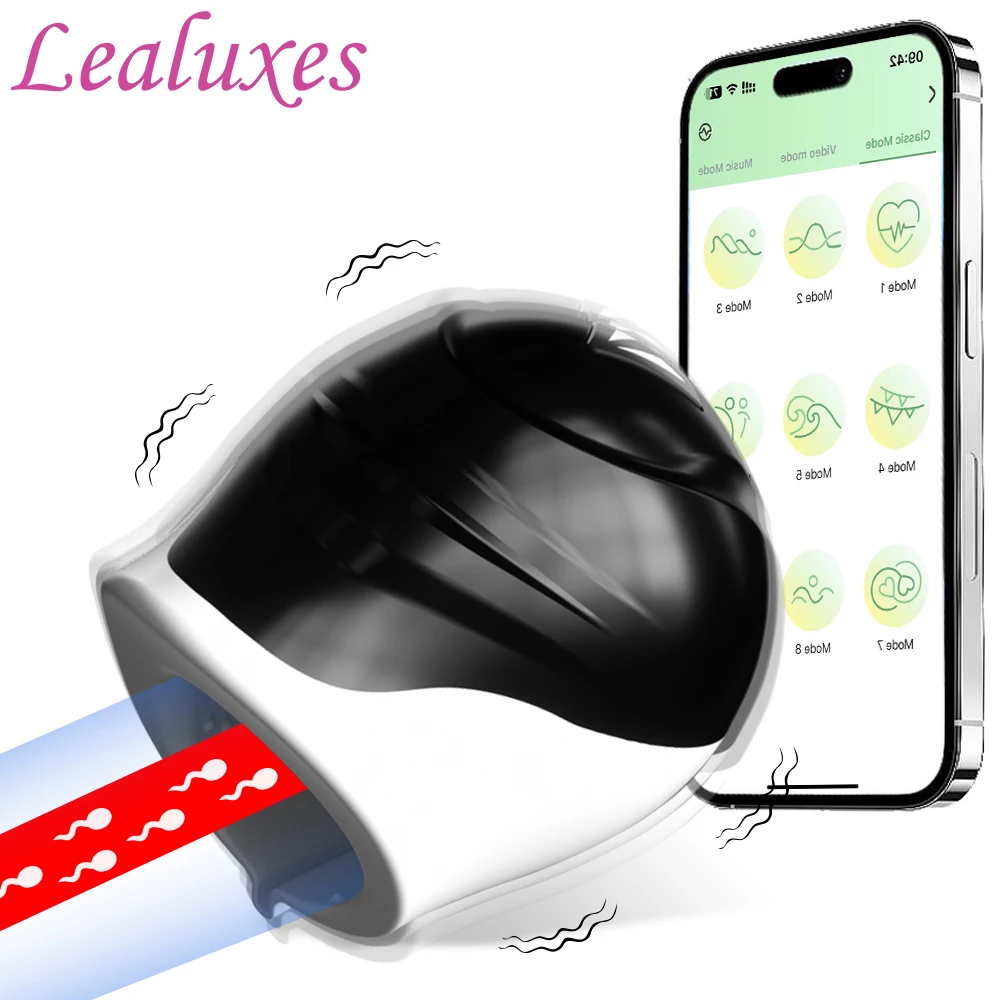 Bluetooth-Glans-Vibrator-Massager-Stimulator-APP-Control-Penis-Delay ...
