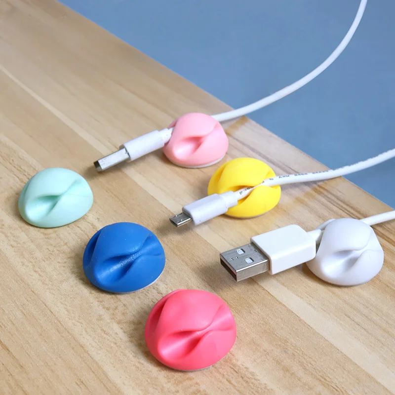 2pcs-set-Desk-Cable-Management-Winder-Rubber-2-Cables-Holder-Storage ...