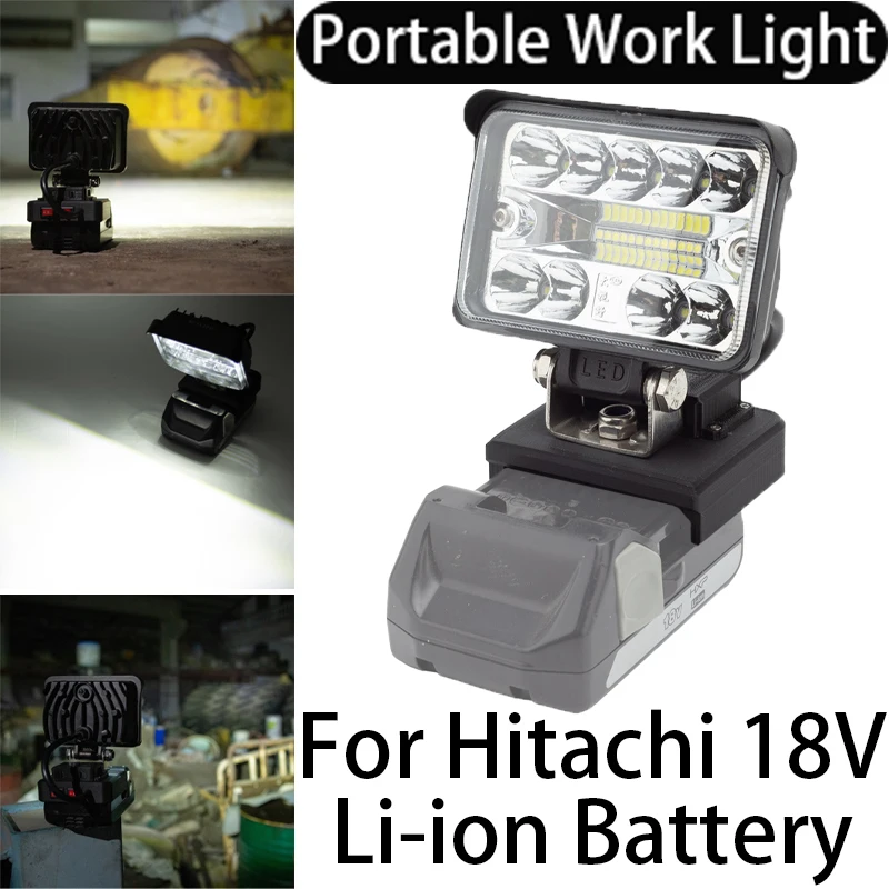 12W-LED-Work-Light-for-hitachi-Hikoki-18V-Li-ion-Battery-Flashlight ...