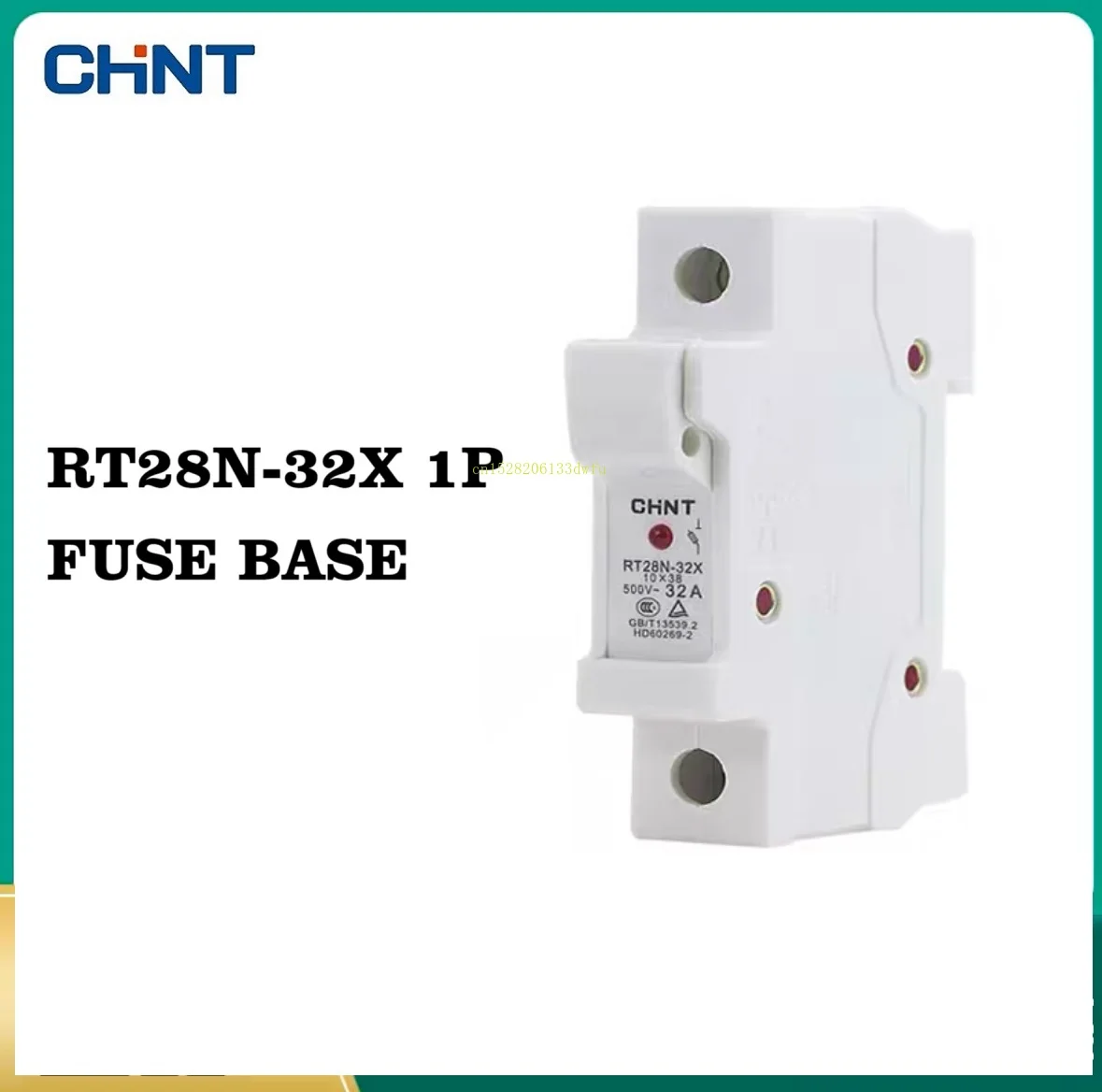CHINT RT28N-32X 1 Pole DIN Rail Mount Fuse Holder Base with Indicator ...