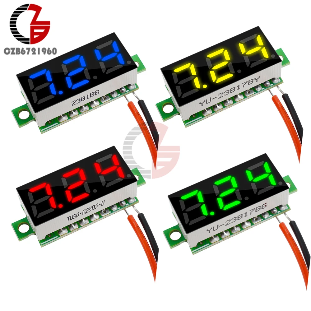 0.28 inch DC 12V Mini LCD Digital Voltmeter Voltage Meter Panel Car ...