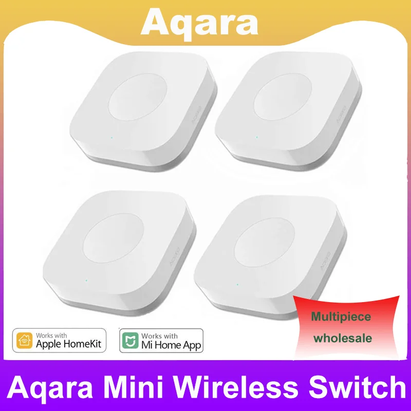 Original Aqara Wireless Mini Switch Zigbee Sensor One Key Control Button Smart Remote Control ...
