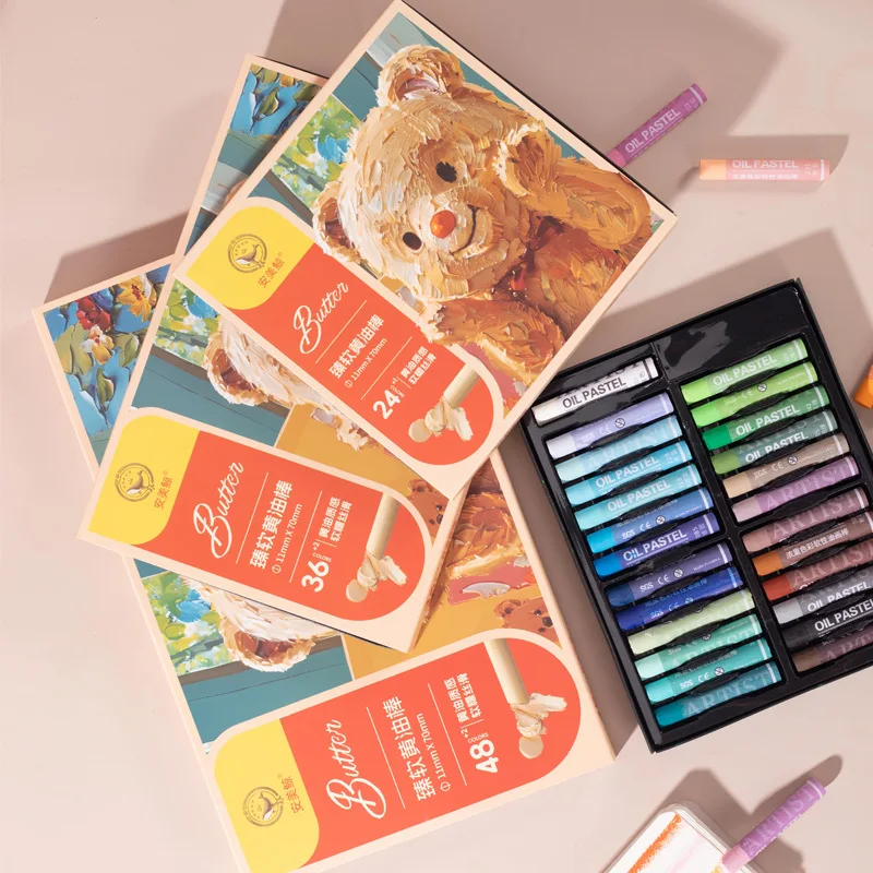 Cute Bear Butter Oil Pastels,Multi colors – Barking Kat Design