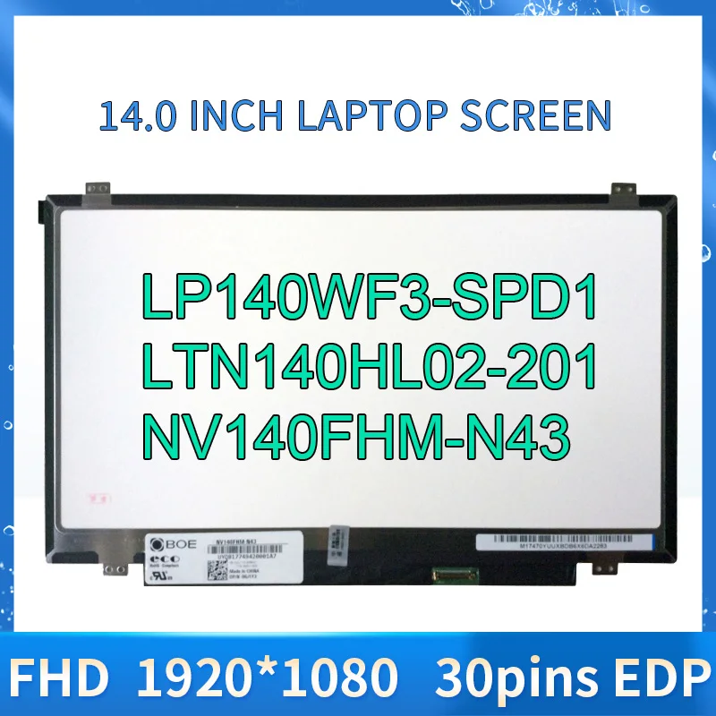14-0-IPS-Laptop-LCD-Screen-B140HAN01-3-LP140WF1-SPK3-LP140WF3-SPD1 ...