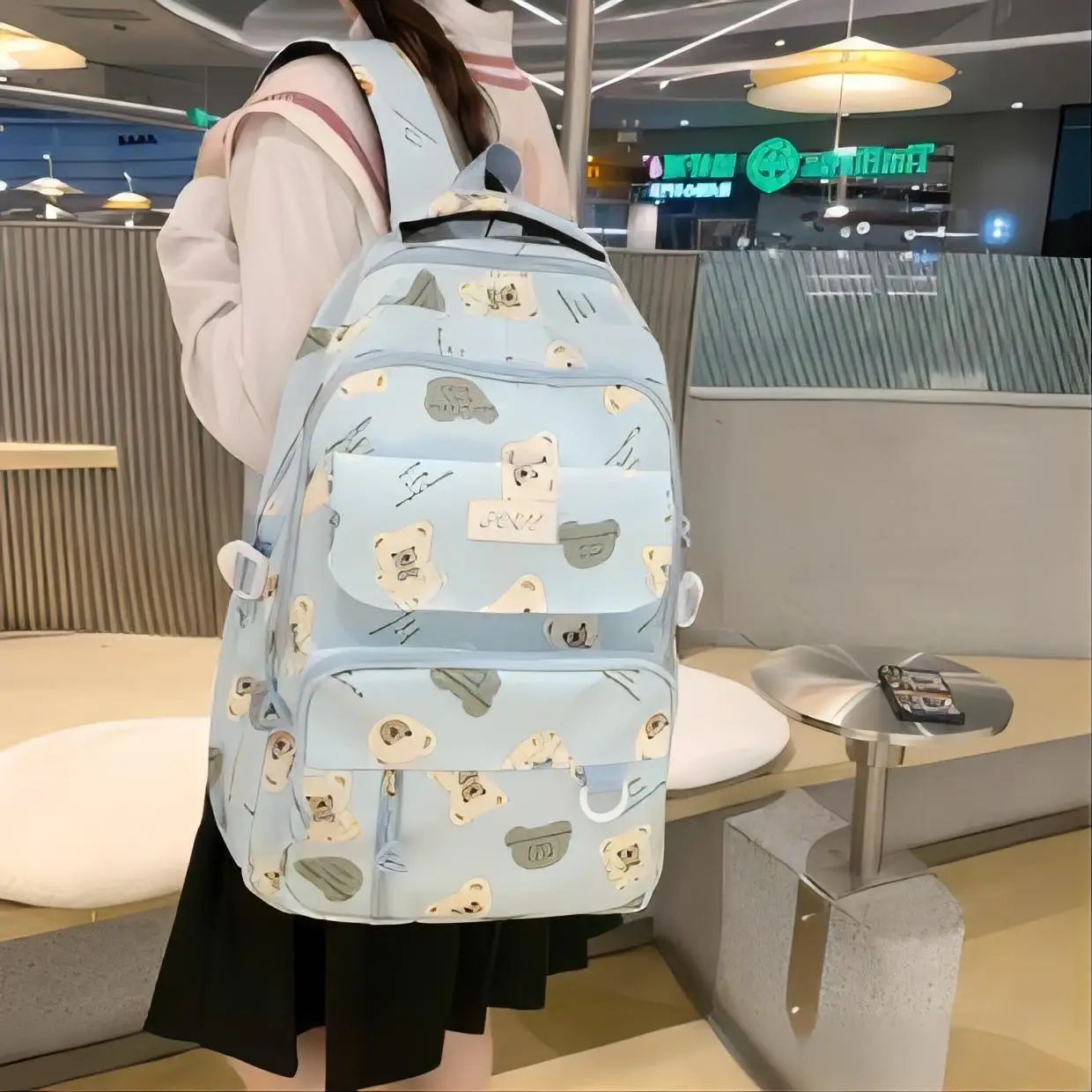 New-Simple-Fashion-Backpack-Large-Capacity-Casual-Female-College ...
