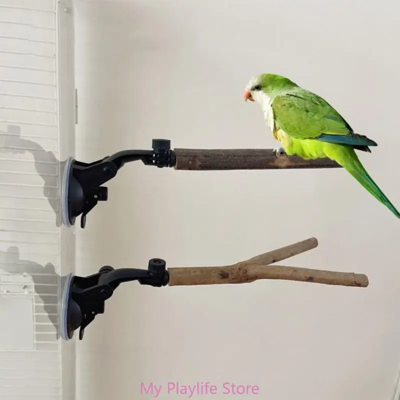 Bird-Perch-Toy-Bird-Cage-Perch-Stand-Suction-Cup-Standing-Perch-Parrots ...