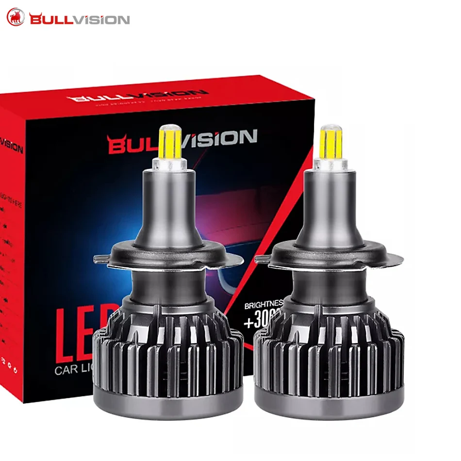Bullvision-Car-Headlight-6-Side-LED-Csp-Chip-Bulbs-12V-20000LM-H1-H7 ...