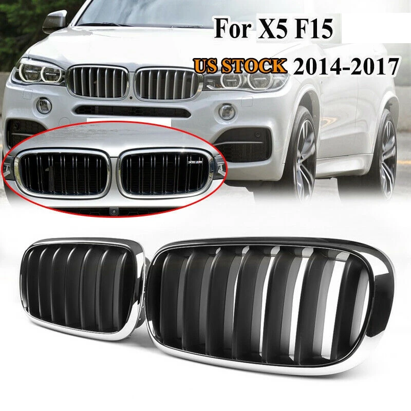 Car-Front-Kidney-Grille-Chrome-Black-for-BMW-X5-X6-F15-F16-F85-F86-M ...