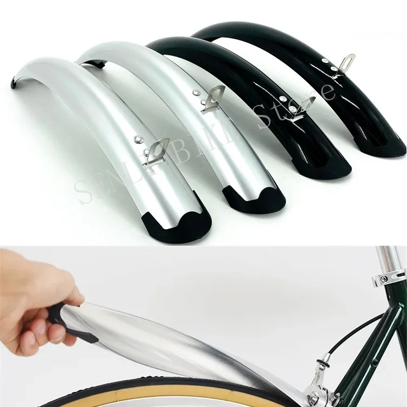 Plastics-Aluminum-Liner-Bike-Fenders-700C-Road-Bicycle-Retro-Bike-Fixed ...