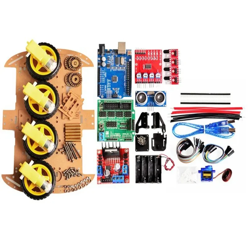 Smart-car-kit-for-uno-development-board-2WD-Tracking-DIY-kit-Car ...