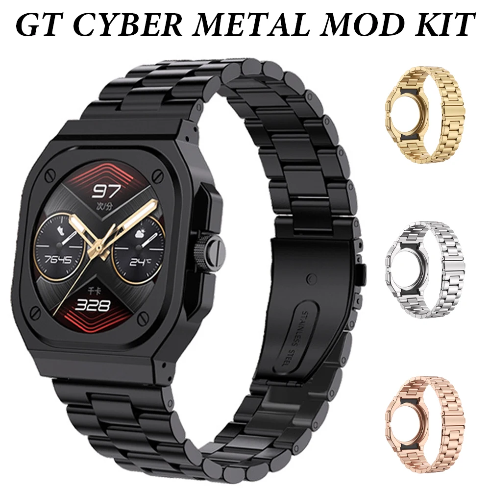Stainless-Steel-Modification-Kit-for-HUAWEI-GT-Cyber-Watch-Replacement ...