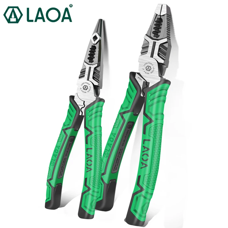 LAOA 8inch Multifunction Needle Nose Electrician Cutting Pliers Wire ...