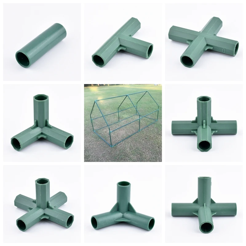 2-20Pcs Garden Greenhouse Frame Pipe Fitting Connectors Plant Flower ...