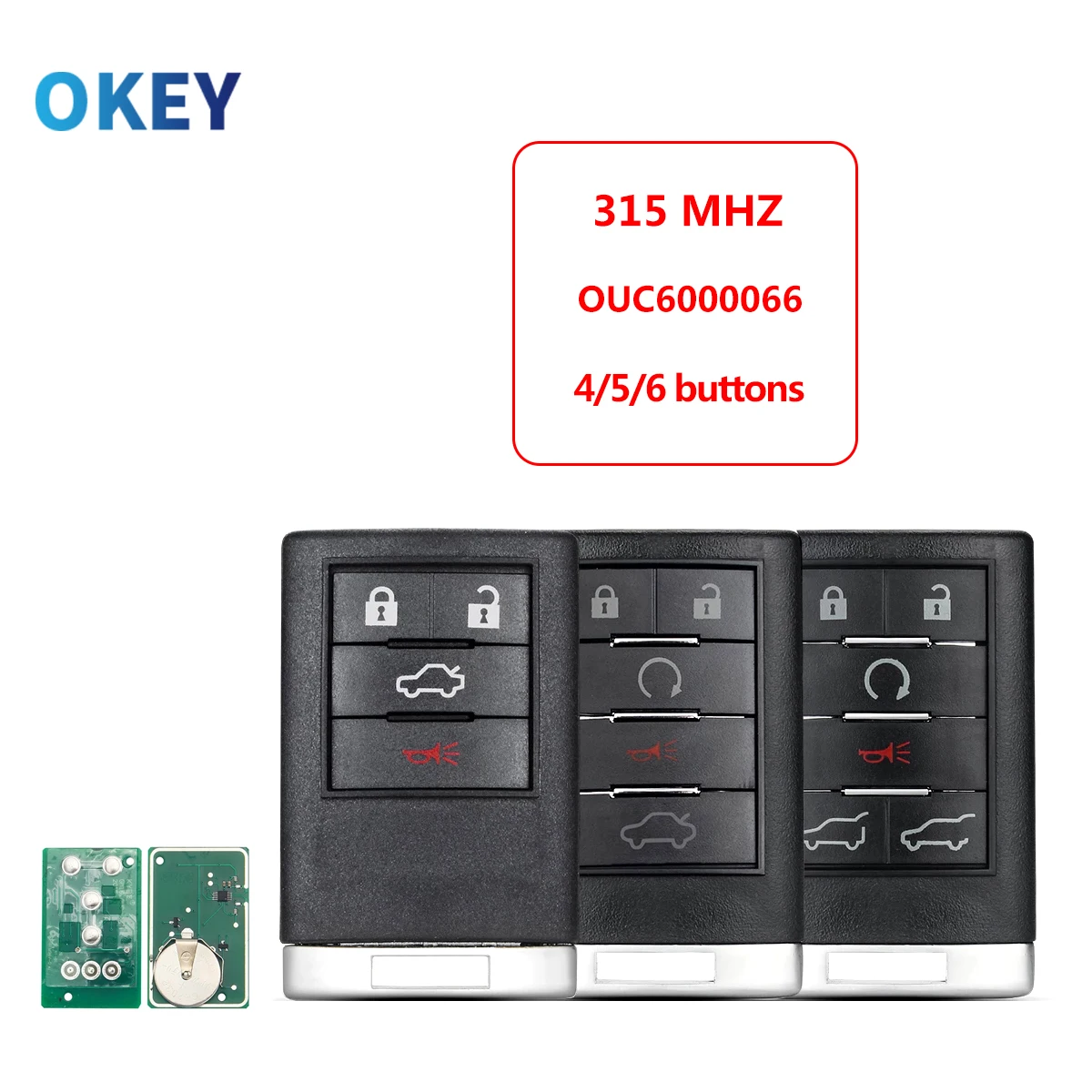 Okey-Remote-Car-Key-For-Cadillac-Escalade-ESV-EXT-2007-2014-Keyless ...