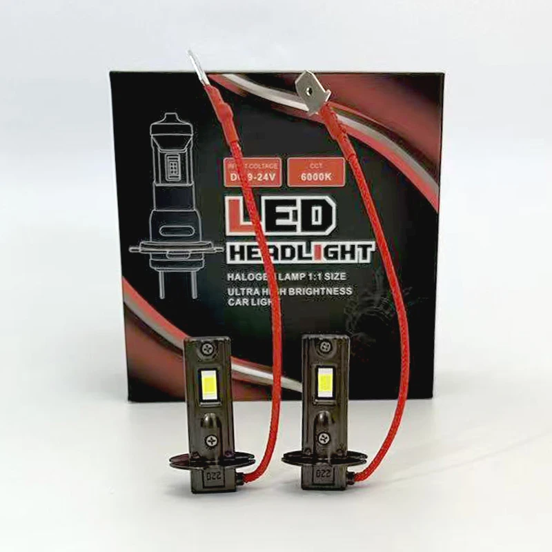 2 Stuks H3 Led Koplamp Lamp Canbus Geen Fan Grootlicht 6500K Witte Auto ...