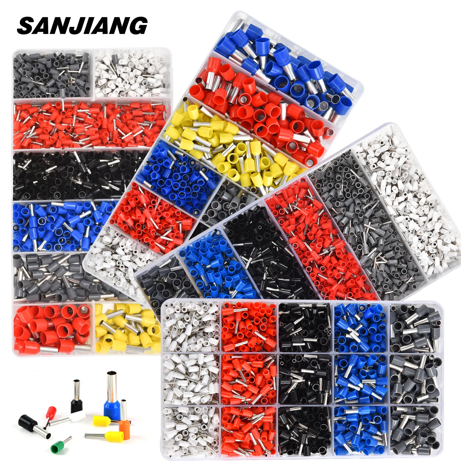 Terminal-do-tubo-encaixotado-cabo-conector-Kit-Terminal-De-Virola-De ...