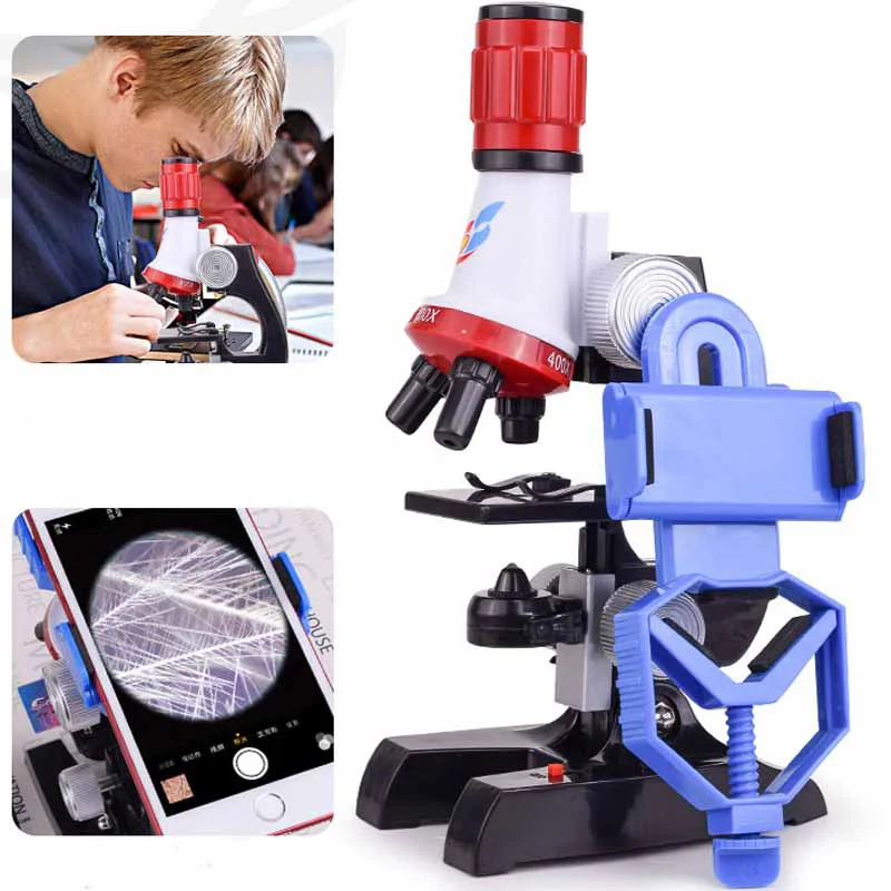 ZK30-New-Microscope-Kit-Lab-LED-100-400-1200X-Home-School-Educational ...
