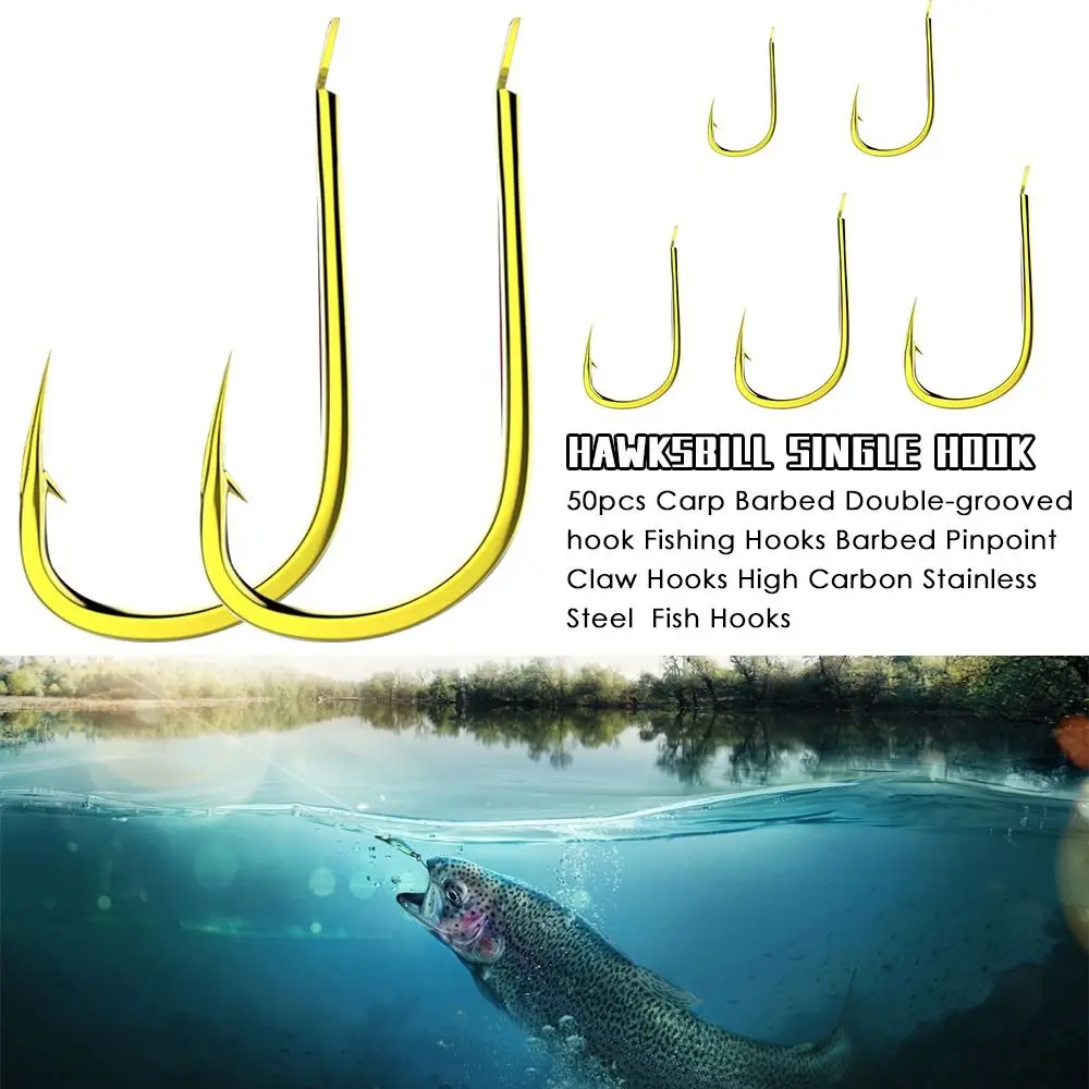 50pcs-High-Carbon-Steel-High-carbon-Steel-fishhook-Barbed-Double ...