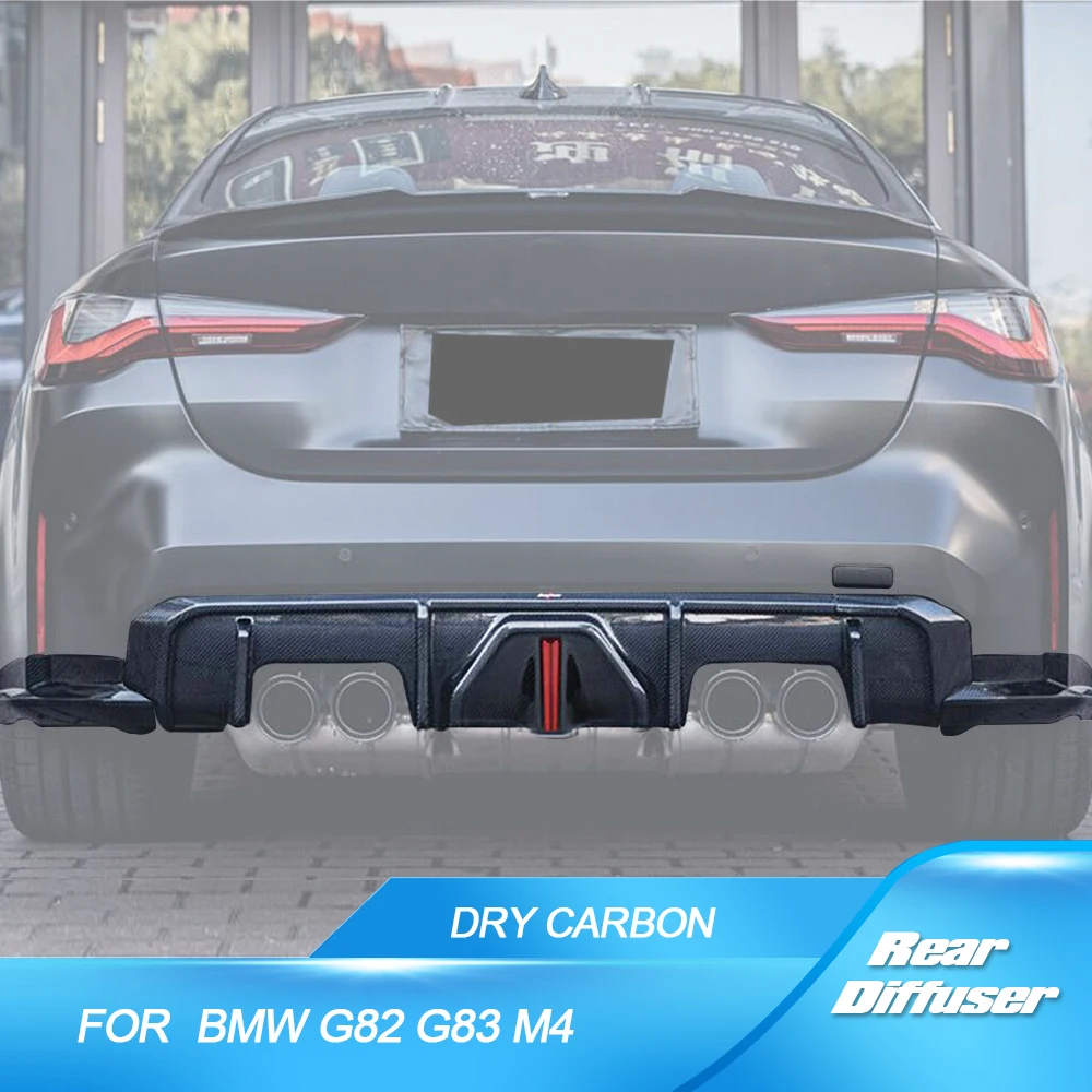 Rear Bumper Diffuser Lip for BMW G82 G83 M4 2021 2022 Dry Carbon Fiber ...