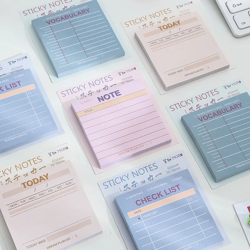60-Sheets-Korean-Sticky-To-Do-List-Check-List-Note-Vocabulary-3-3-Inch ...