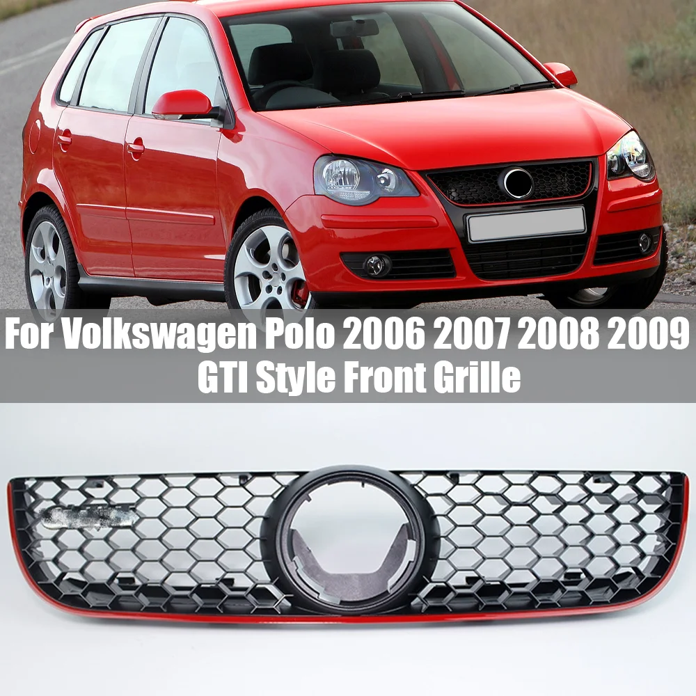 Honeycomb-Mesh-Car-Front-Bumper-Grill-For-Volkswagen-VW-Polo-2006-2007 ...