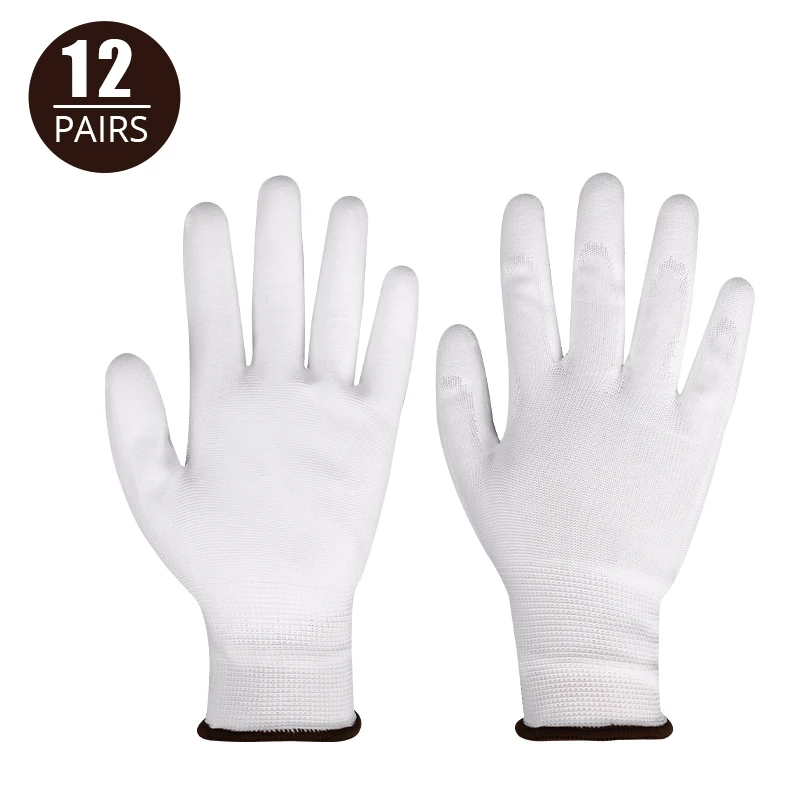 12-Pairs-Work-Gloves-PU-Safety-Coated-Palm-Anti-static-Finger-Dipping-Antiskid-Wear-resistant ...