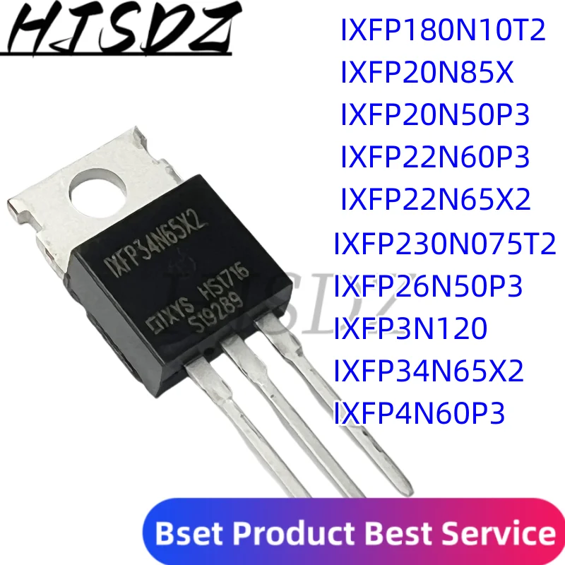 10 unidades IXFP180N10T2 IXFP20N85X IXFP20N50P3 IXFP22N60P3 IXFP22N65X2 ...