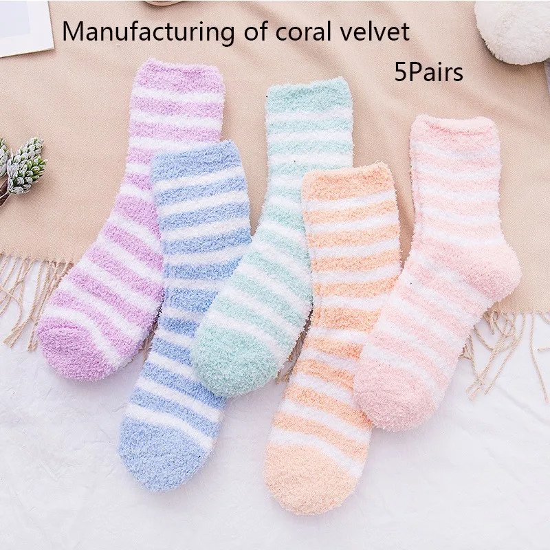 Meias-para-casa-de-meia-panturrilha-com-l-coral-feminina-simples ...