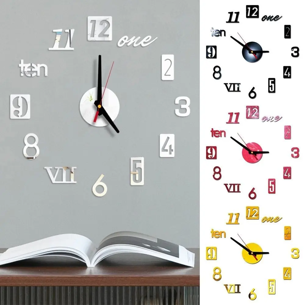 3D-Wall-Clock-Luminous-Frameless-Wall-Clocks-DIY-Digital-Clock-Wall ...