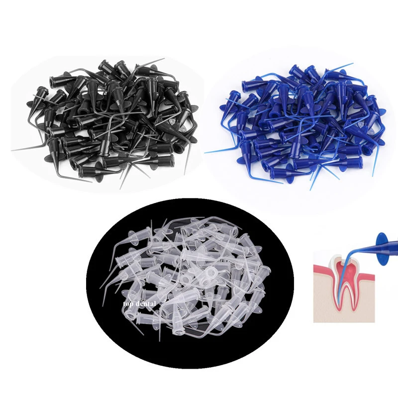 Dental Disposable Irrigation Plastic Syringe Tip Endodontic Oral Needle ...