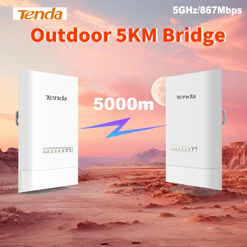 Tenda-OS3-5KM-5GHz-867Mbps-Outdoor-CPE-Wireless-5G-WiFi-Repeater ...