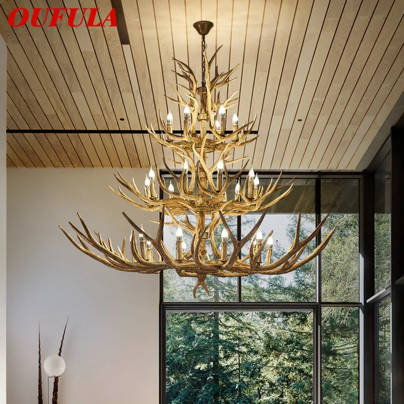 OUFULA-Modern-Antler-Led-Pendant-Lights-Creative-Chandelier-for-Living ...