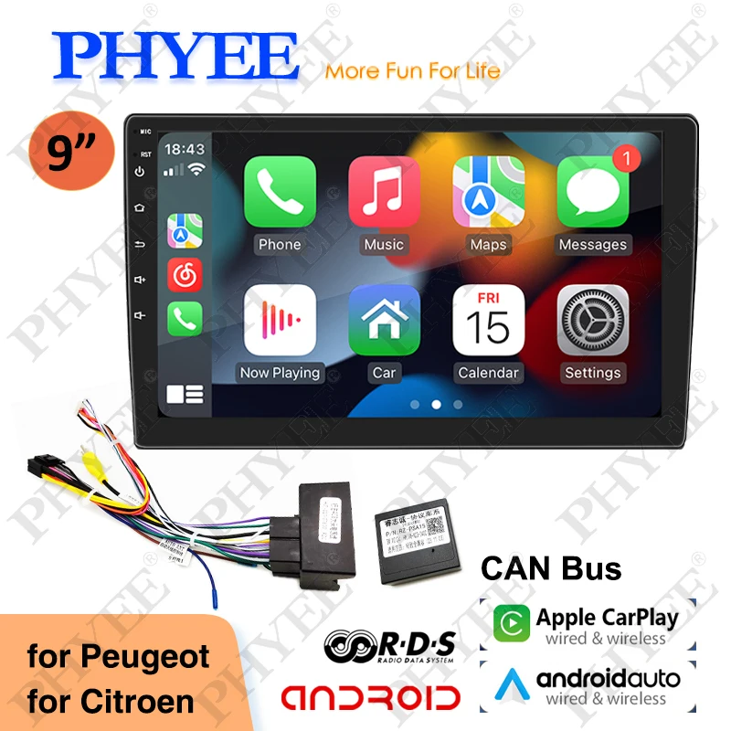 2-Din-Android-Car-Radio-9-CAN-Bus-Wireless-Carplay-Android-Auto ...