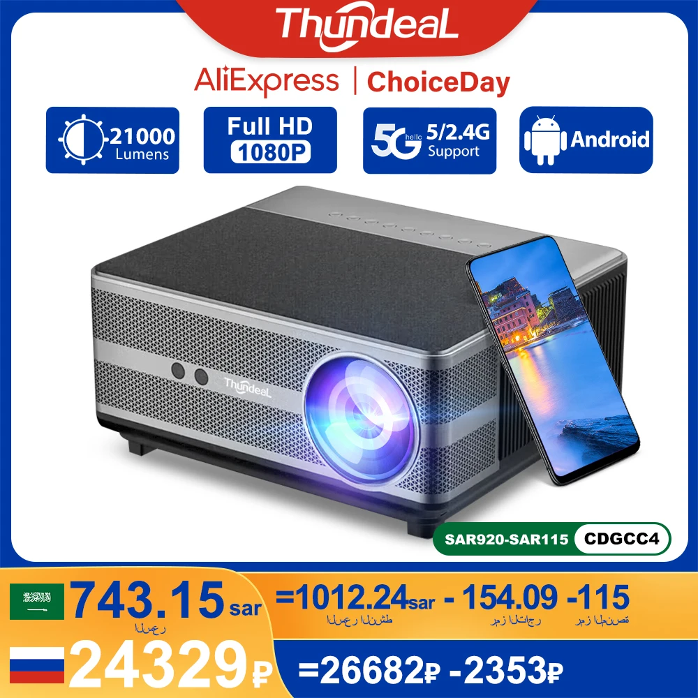 ThundeaL-TD98-1080P-Full-HD-Projector-LED-4K-WiFi-Android-Projector ...