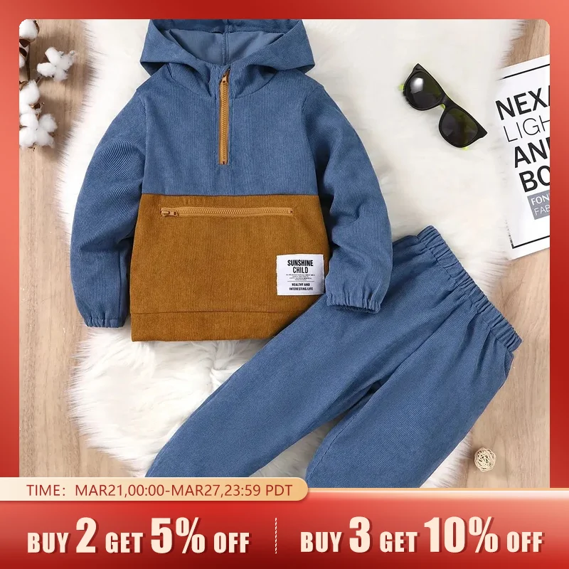 4-7-Years-Kids-Boy-Fashion-Clothes-Suit-Long-Sleeve-HoodedTop-Pants ...