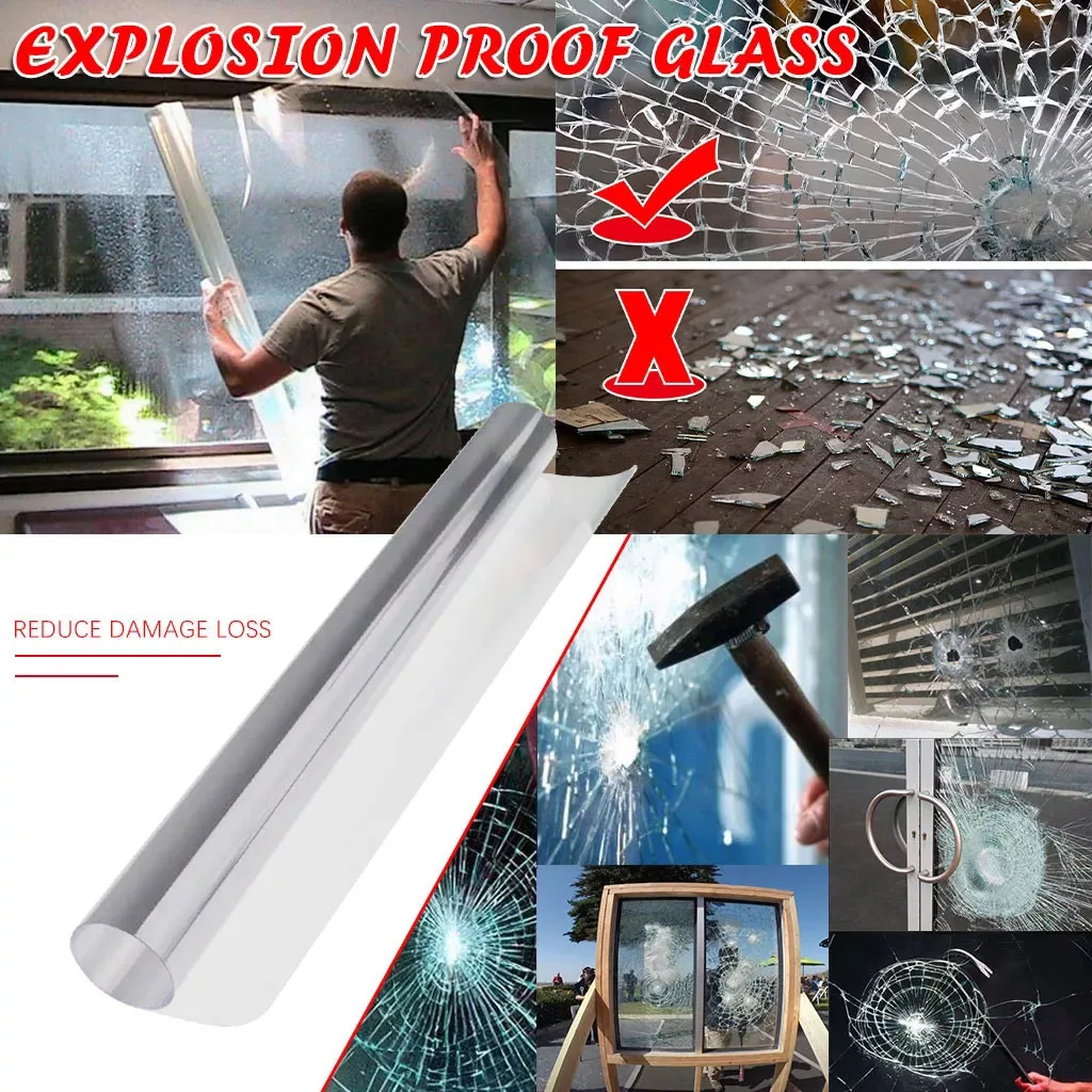 FILM POUR VITRAGE,70x300 cm--Film de Protection Transparent pour vitres ...