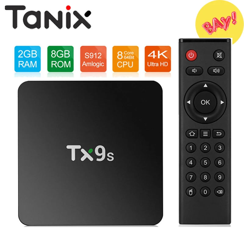 High Performance TANIX TX9S Amlogic S912 Bluetooth 4.0 Android TV Box ...