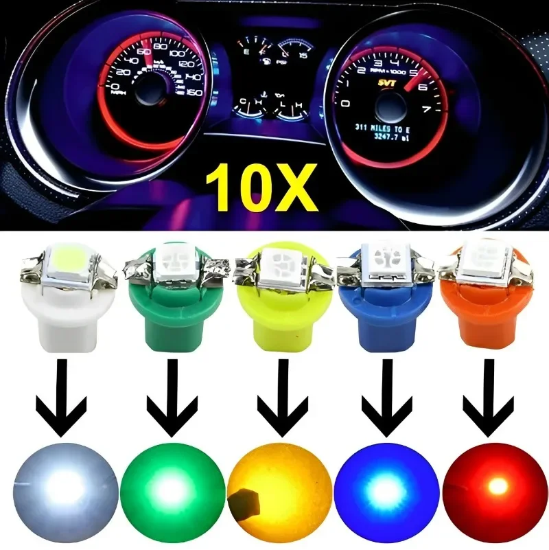 10PCS-T5-B8-5d-LED-Light-Car-Dashboard-Bulbs-Cars-Interior-Instrument ...
