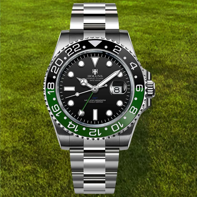 HOLUNS Luxury Automatic Mechanical Watches For Men Full Stainless Steel ...