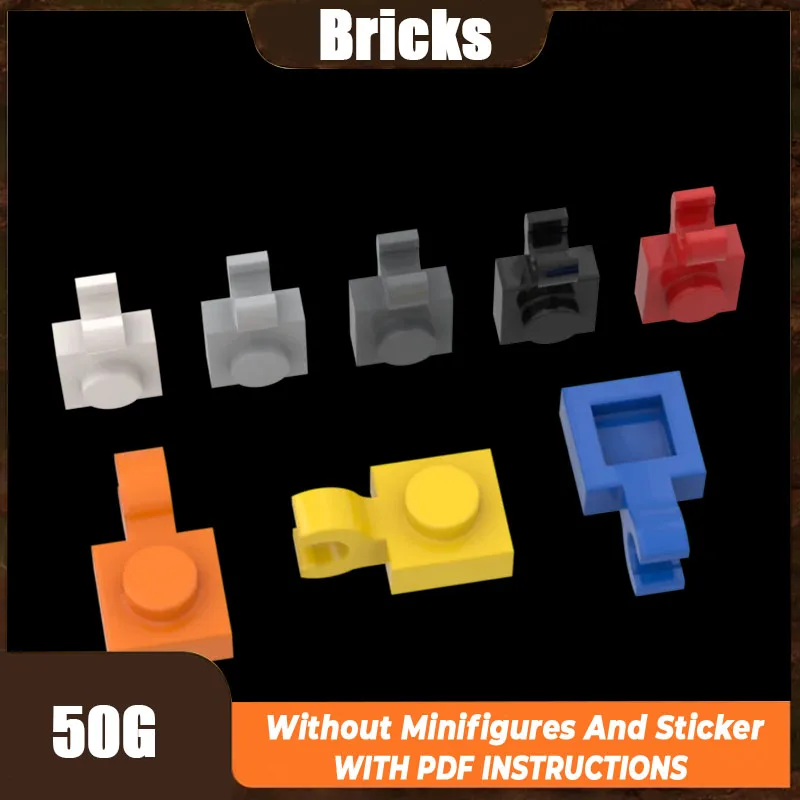 Pièces MOC 50g 61252, plaque spéciale 1x1 avec Clip 6019, briques ...