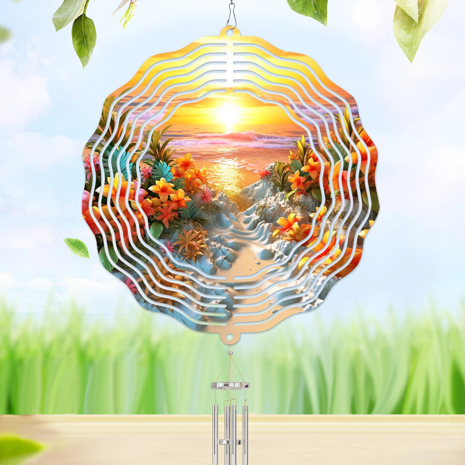 1PC-Flowers-Metal-Wind-Spinner-Wind-Rotating-Hanging-Chimes-for-Yard ...