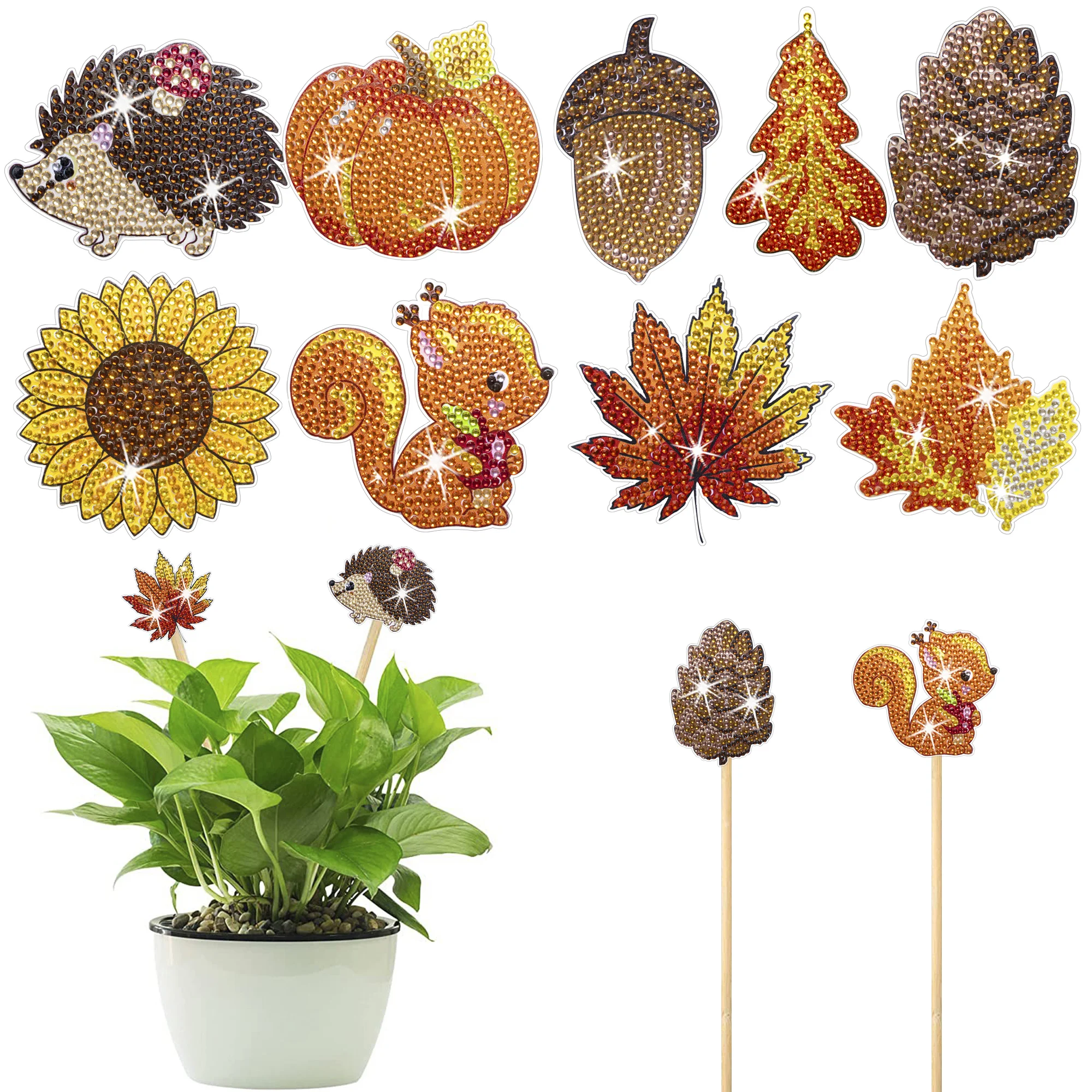 home-flower-painted-Crystal-Gemstone-round-diamond-shape-art-craft-kit ...