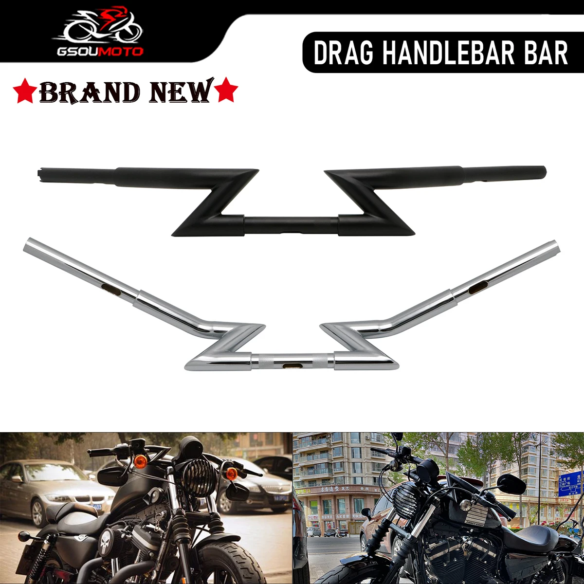 Motorcycle-Parts-Handlebar-Z-Bar-Drag-Bar-For-Harley-Davidson-Softail ...