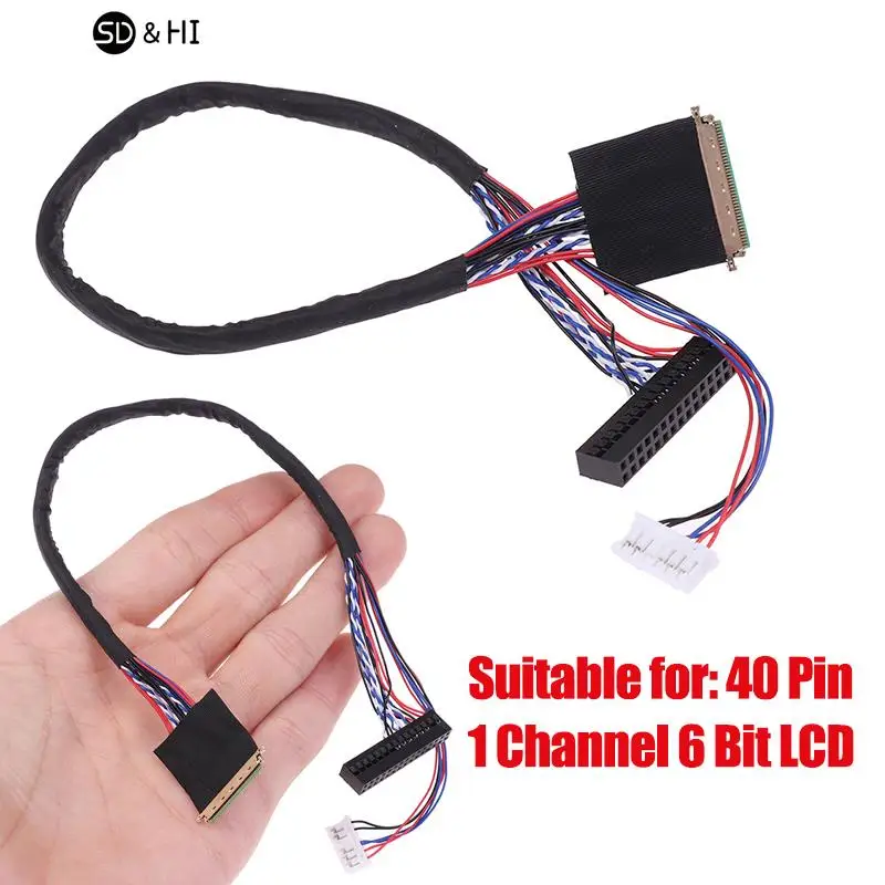 1PC-New-Arrival-40-Pin-1-Channel-6-Bit-LED-LCD-LVDS-Screen-Cable-For ...