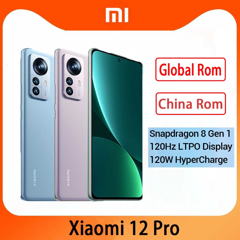 Global/Chinese Rom Xiaomi Mi 12 Pro Smartphone Snapdragon 8 Gen 1 Octa ...